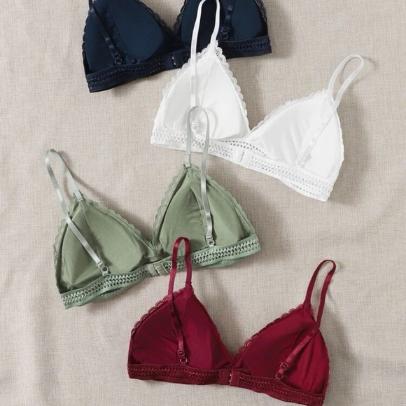Tops | 4 Set Triangle Bra | Poshmark